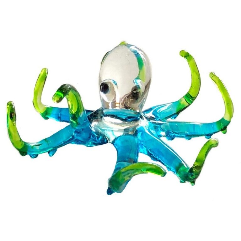 Glass Blue and Green Octopus - Palmy Bird