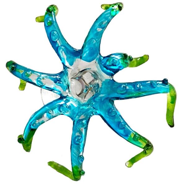 Glass Blue and Green Octopus - Palmy Bird